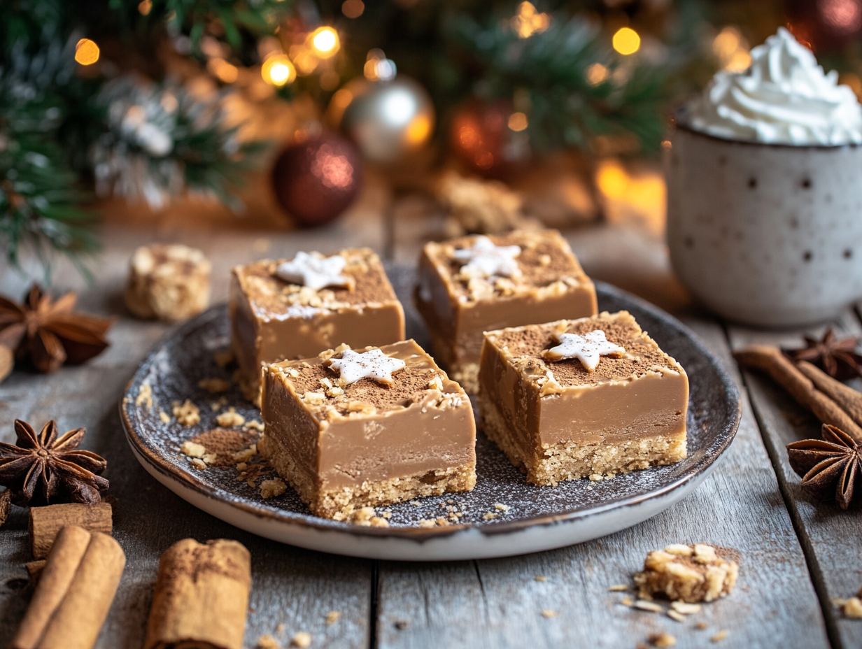 Easy Gingerbread Fudge Squares Recipe No Bake Festive Treat Under 6 Po ...
